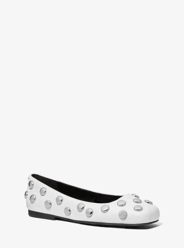 Michael Kors Matilda Studded Leather Ballet Flat