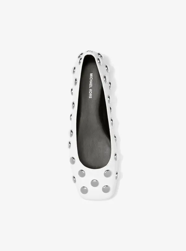 Michael Kors Matilda Studded Leather Ballet Flat