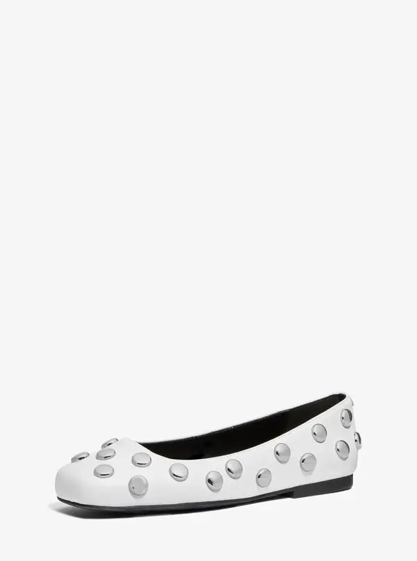 Michael Kors Matilda Studded Leather Ballet Flat
