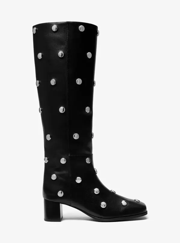 Michael Kors Matilda Knee-high Studded Leather Boots