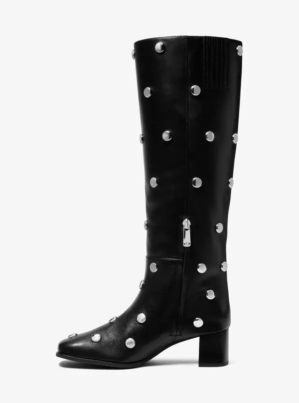 Michael Kors Matilda Knee-high Studded Leather Boots