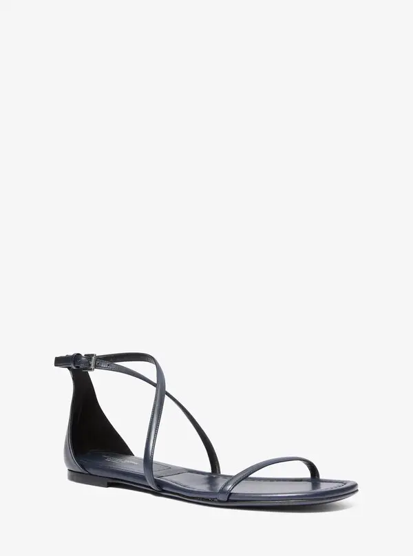 Michael Kors Polly Leather Low Heel Sandals