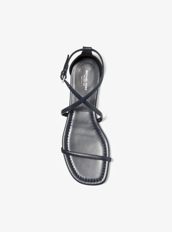 Michael Kors Polly Leather Low Heel Sandals