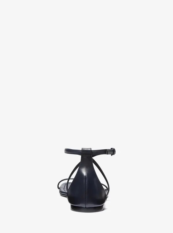 Michael Kors Polly Leather Low Heel Sandals