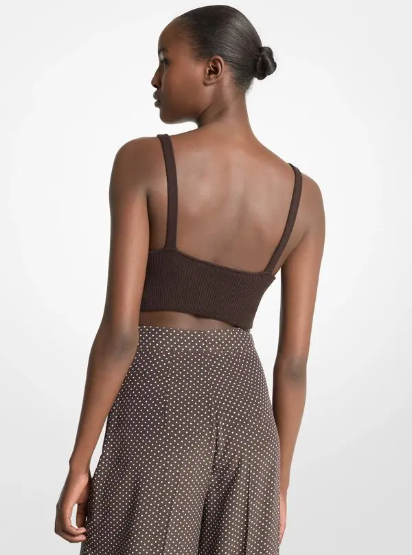 Michael Kors Stretch Cashmere Bralette In Size By
