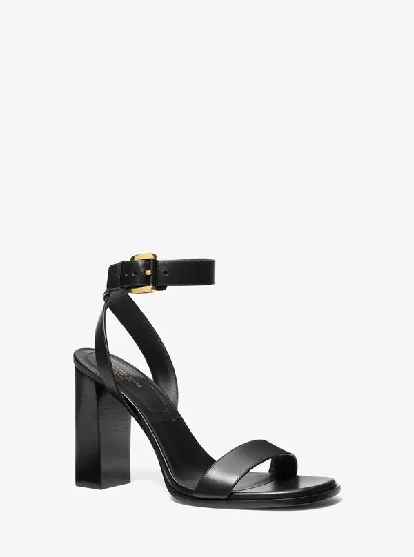 Michael Kors Ashley Leather Sandal In Size By