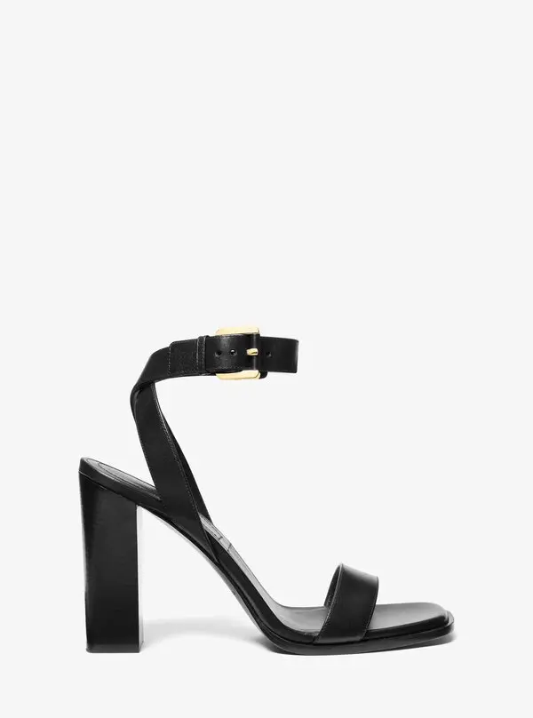 Michael Kors Ashley Leather Sandal In Size By