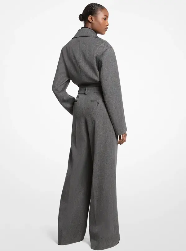 Michael Kors Covert Twill Wool Jumpsuit