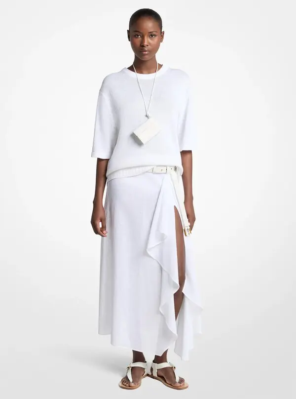 Michael Kors Penelope Leather Sandal - White