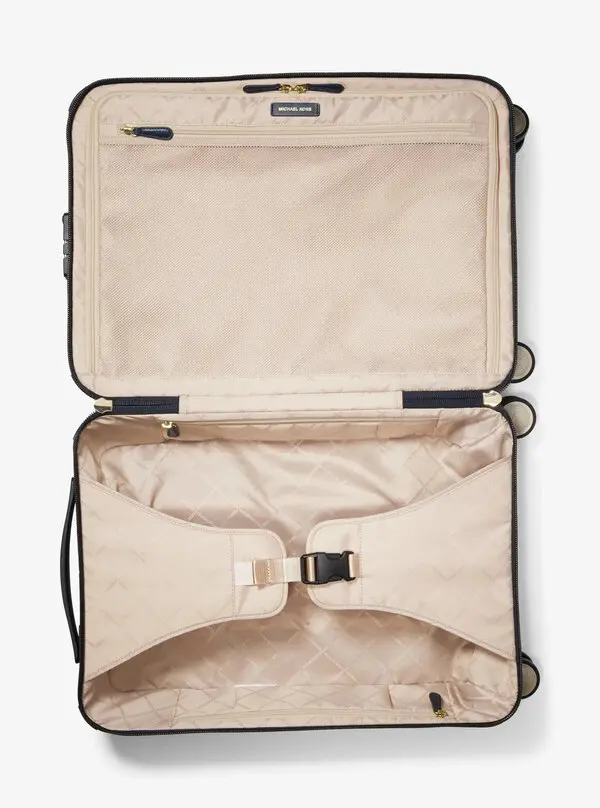 Michael Kors Logo Print Monogrammed Suitcase - Brown