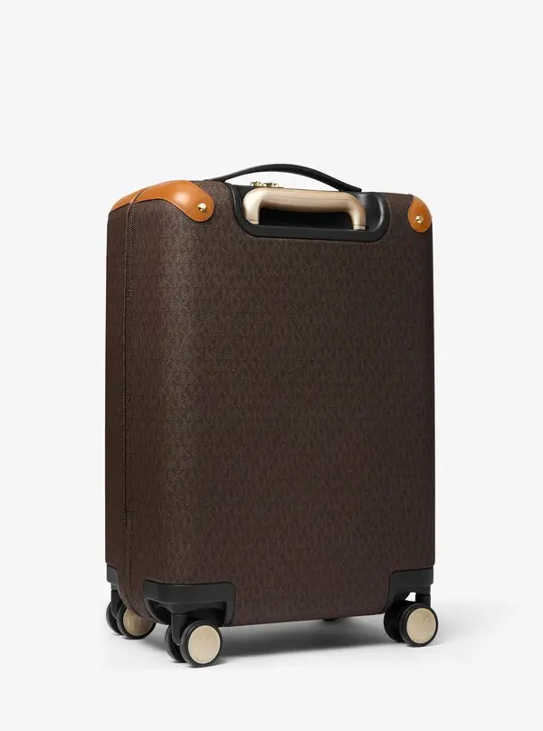 Michael Kors Logo Print Monogrammed Suitcase - Brown