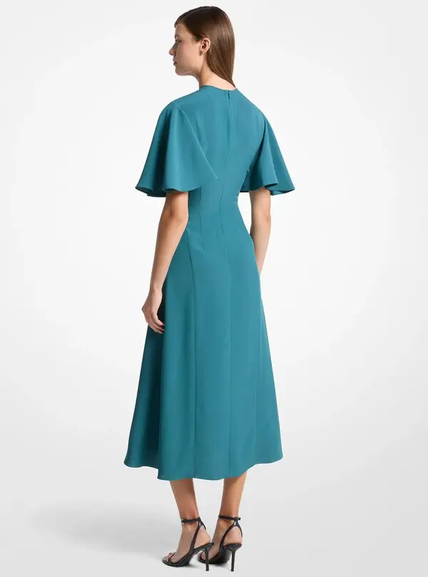 Michael Kors Crepe Cady Flutter-sleeve Dress