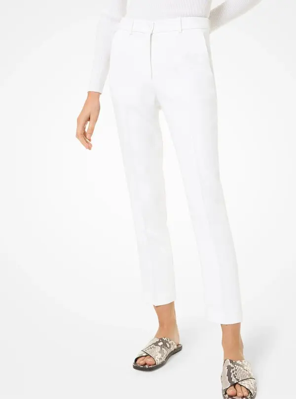 Michael Kors Samantha Double Crepe Sablé Pants In Size By