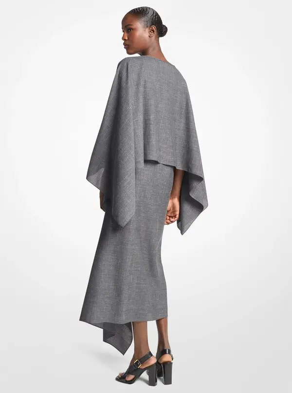 Michael Kors Wool And Silk Blend Dress - Grey
