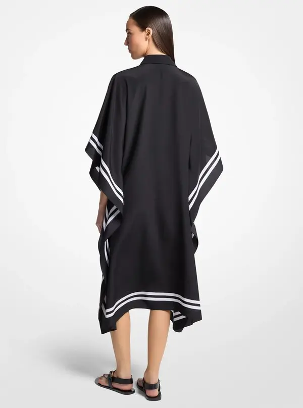 Michael Kors Silk Crepe De Chine Caftan In Size By