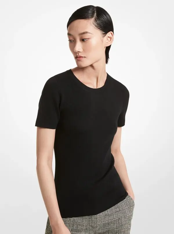 Michael Kors Cashmere Short-sleeve Sweater