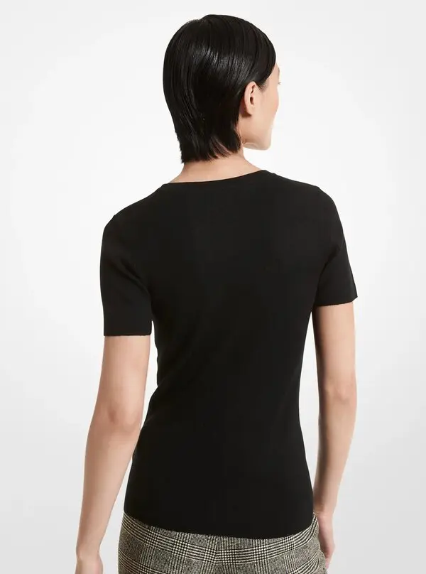 Michael Kors Cashmere Short-sleeve Sweater