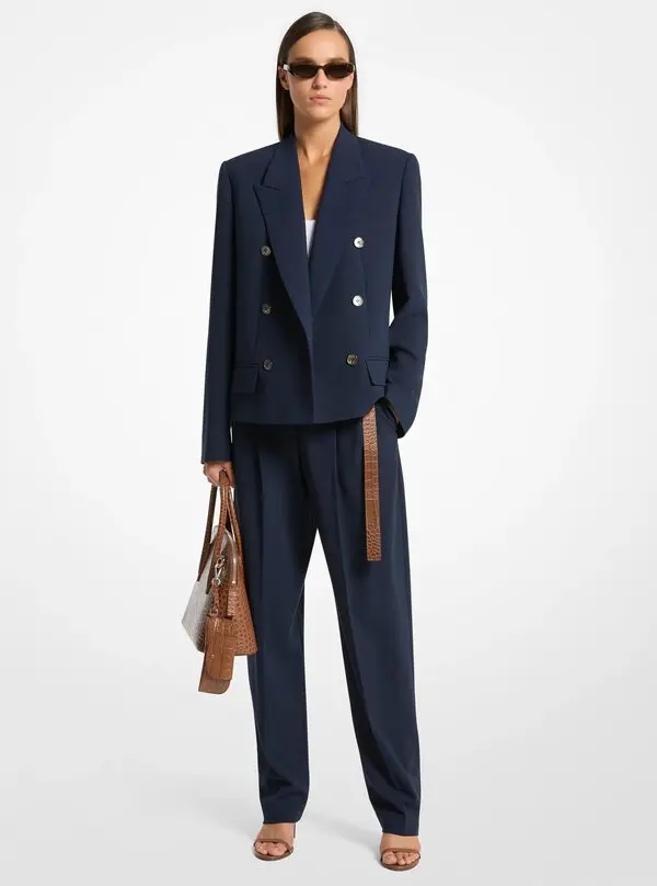 Michael Kors Double-breasted Wool Serge Admiral Blazer