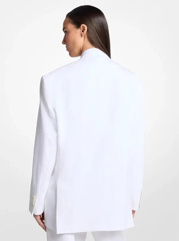 Michael Kors Shawn Linen Double-breasted Blazer