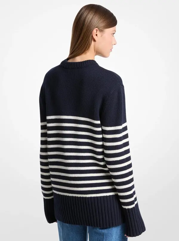 Michael Kors Striped Cashmere Sweater