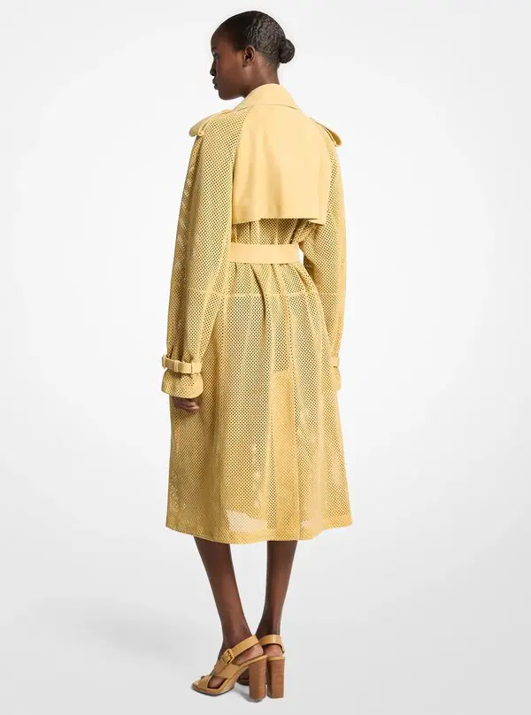 Michael Kors Perforated Suede Trench Coat
