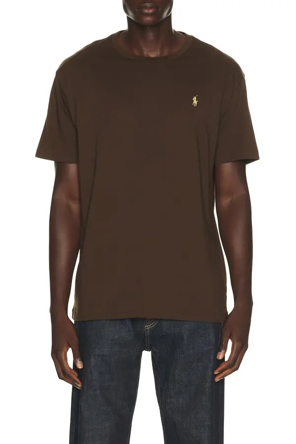 Polo Ralph Lauren Crewneck T-shirt In Brown - Nutmeg Brown