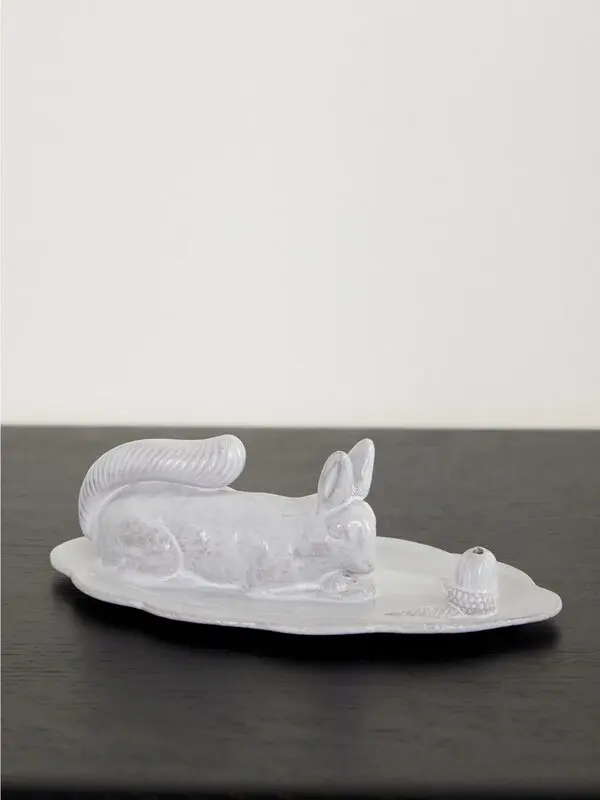 ASTIER DE VILLATTE Squirrel Porcelain Incense Holder - White