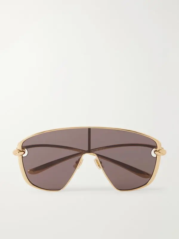 Bottega Veneta Knot Aviator-style Sunglasses - Gold