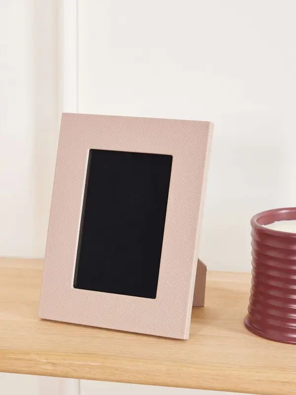 Smythson Panama Textured-leather Picture Frame