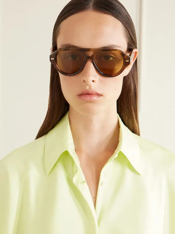 Bottega Veneta Dizzy Aviator-style Recycled-acetate Sunglasses