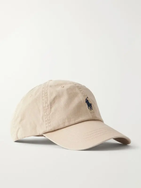 Polo Ralph Lauren Embroidered Cotton Twill Cap - Neutrals