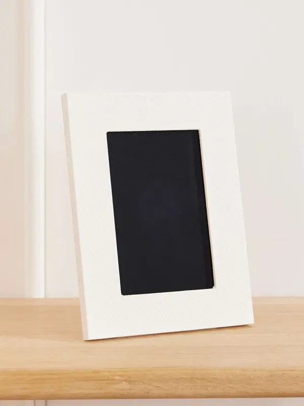 Smythson Panama Textured-leather Picture Frame