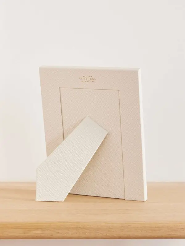 Smythson Panama Textured-leather Picture Frame