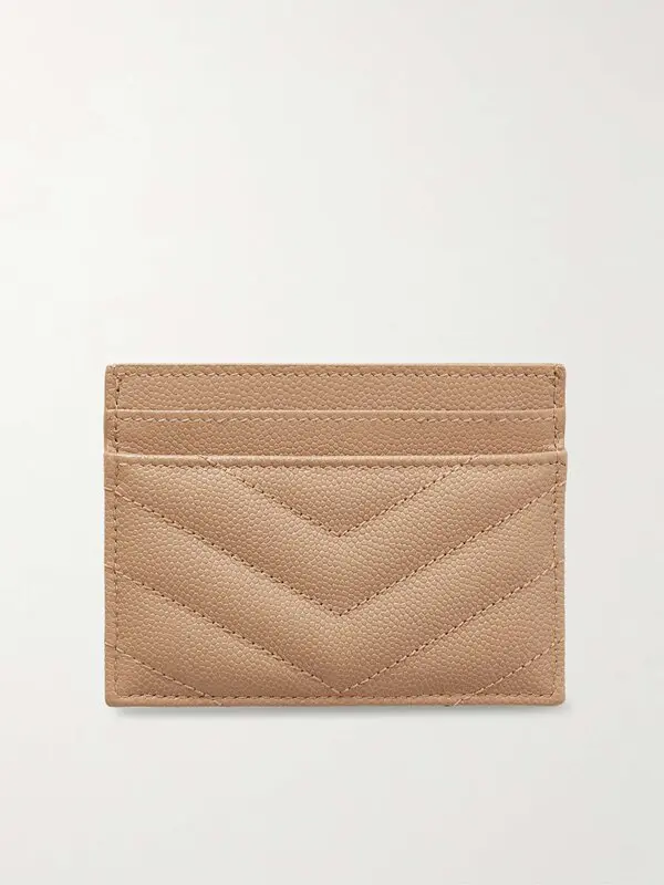 Saint Laurent Cassandre Matelassé Textured-leather Cardholder