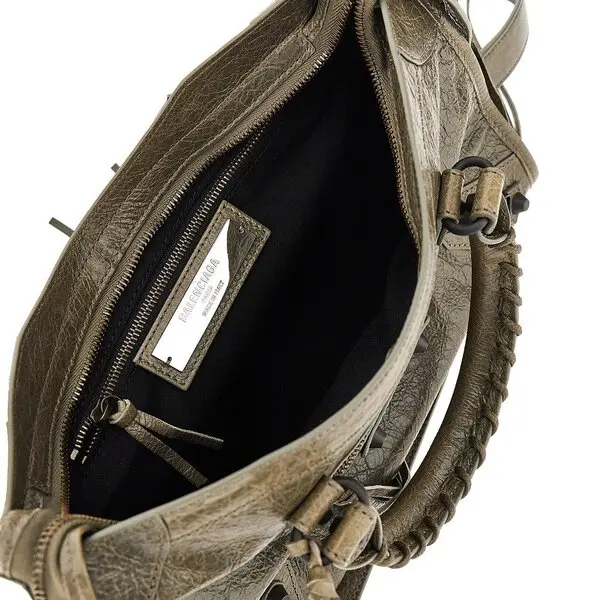 Balenciaga Arena Leather Small 'le City' Bag - Khaki