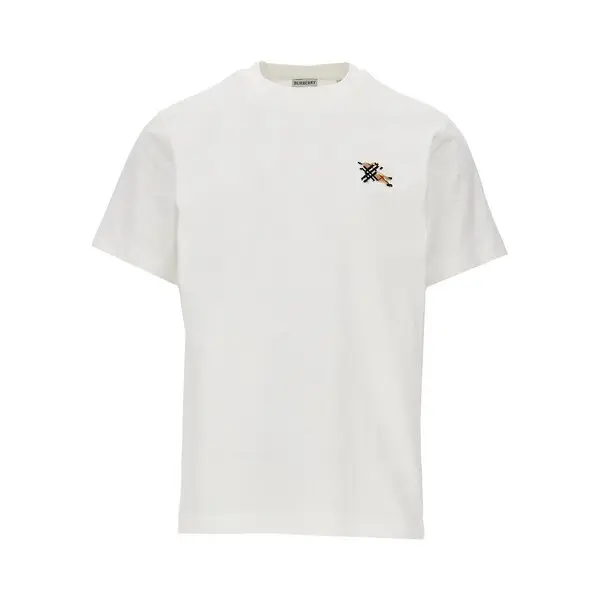 Burberry Flocked Ekd Motif T-hirt