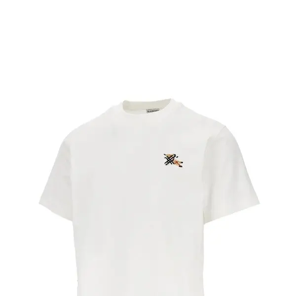 Burberry Flocked Ekd Motif T-hirt