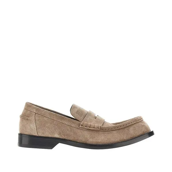 Loewe Suede Leather Loafers With Debossed Anagram