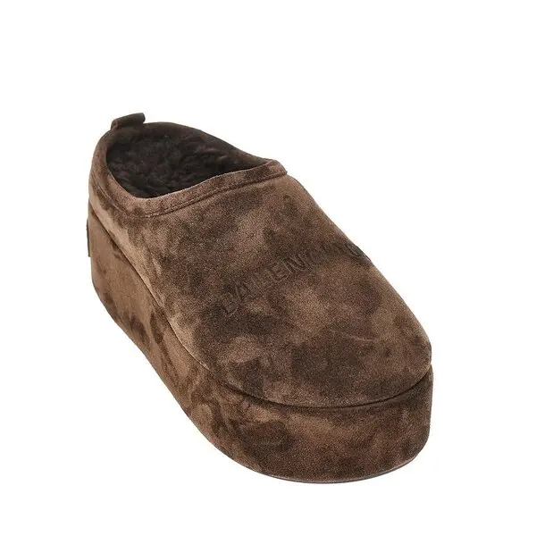 Balenciaga Alaska Soft Platform Clogs - Brown