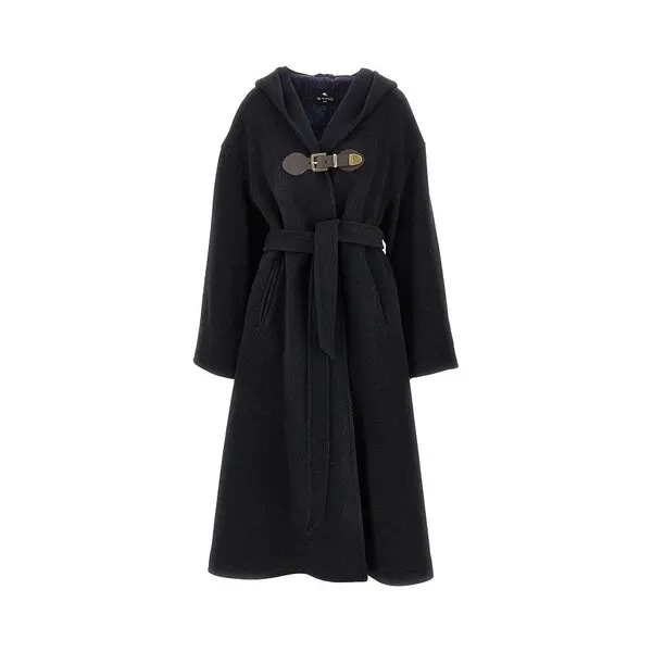 Etro Wool-blend Hooded Midi Coat