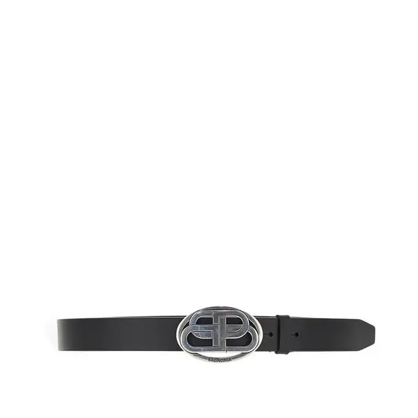 Balenciaga Oval Bb Leather Belt