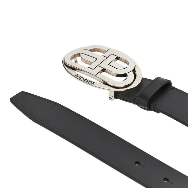 Balenciaga Oval Bb Leather Belt