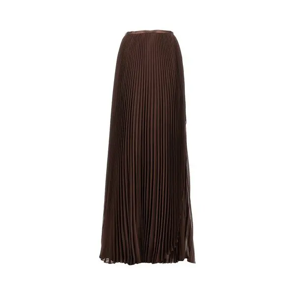 Valentino Garavani Pleated Crepe De Chine Maxi Skirt