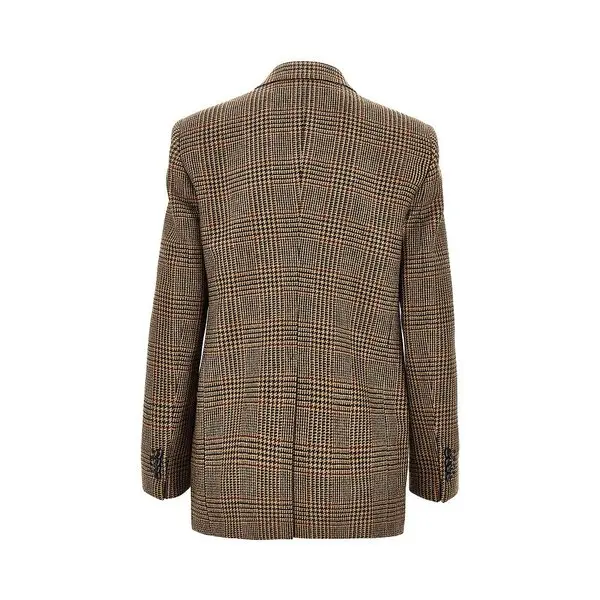 Tagliatore Jasmine Prince Of Wales Checked Wool And Cashmere Blend Blazer