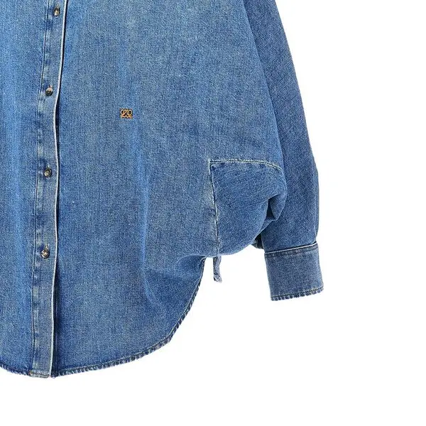 Loewe Batwing Sleeves Denim Shirt