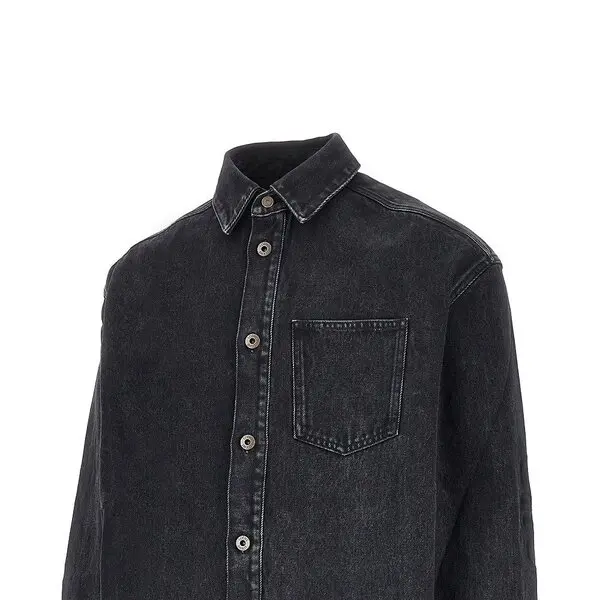 Loewe Denim Overshirt With Anagram Embroidery