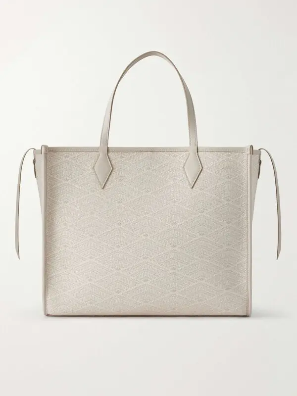 METIER Chameleon 41 Leather-trimmed Jacquard Tote