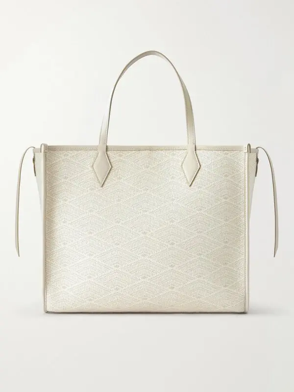 METIER Chameleon 41 Leather-trimmed Jacquard Tote - Gray