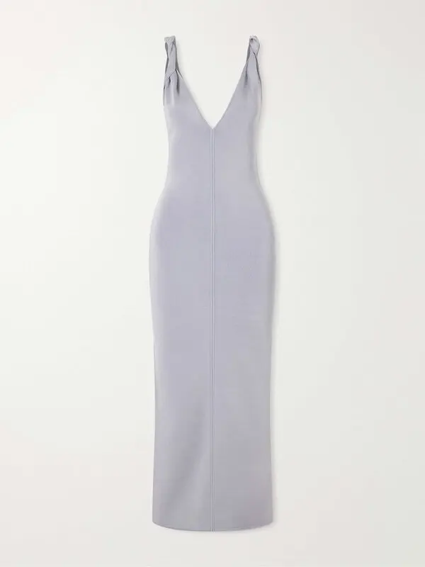 Galvan Twisted Tyra Stretch-knit Midi Dress