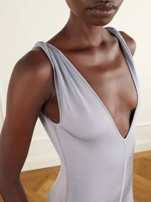 Galvan Twisted Tyra Stretch-knit Midi Dress